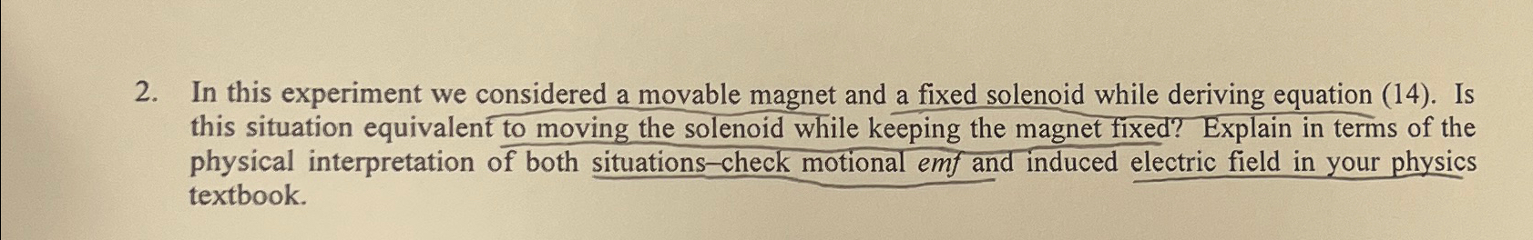 Solved In this experiment we considered a movable magnet and | Chegg.com