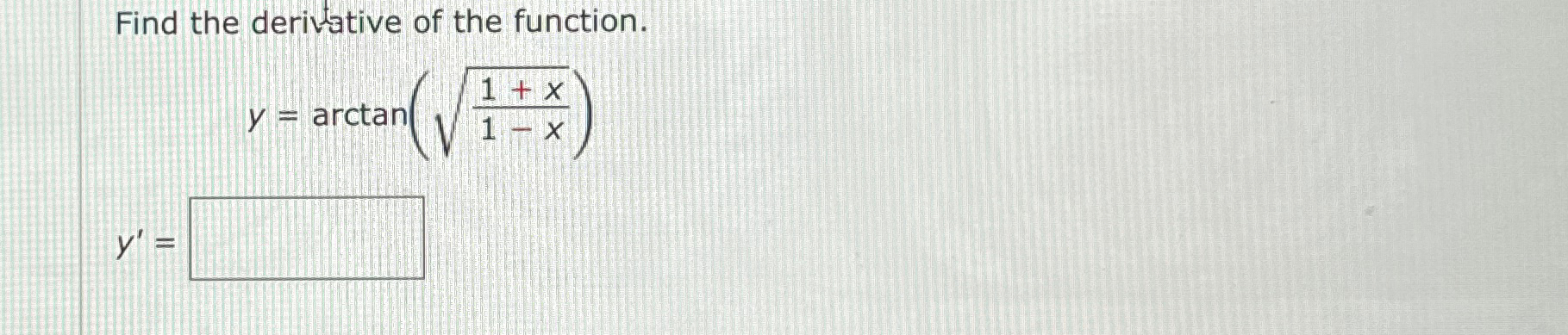 Solved Find the deritative of the | Chegg.com