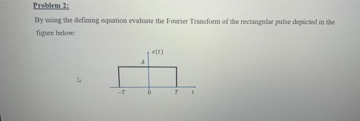 Solved Problem 2: By using the defining equation evaluate | Chegg.com