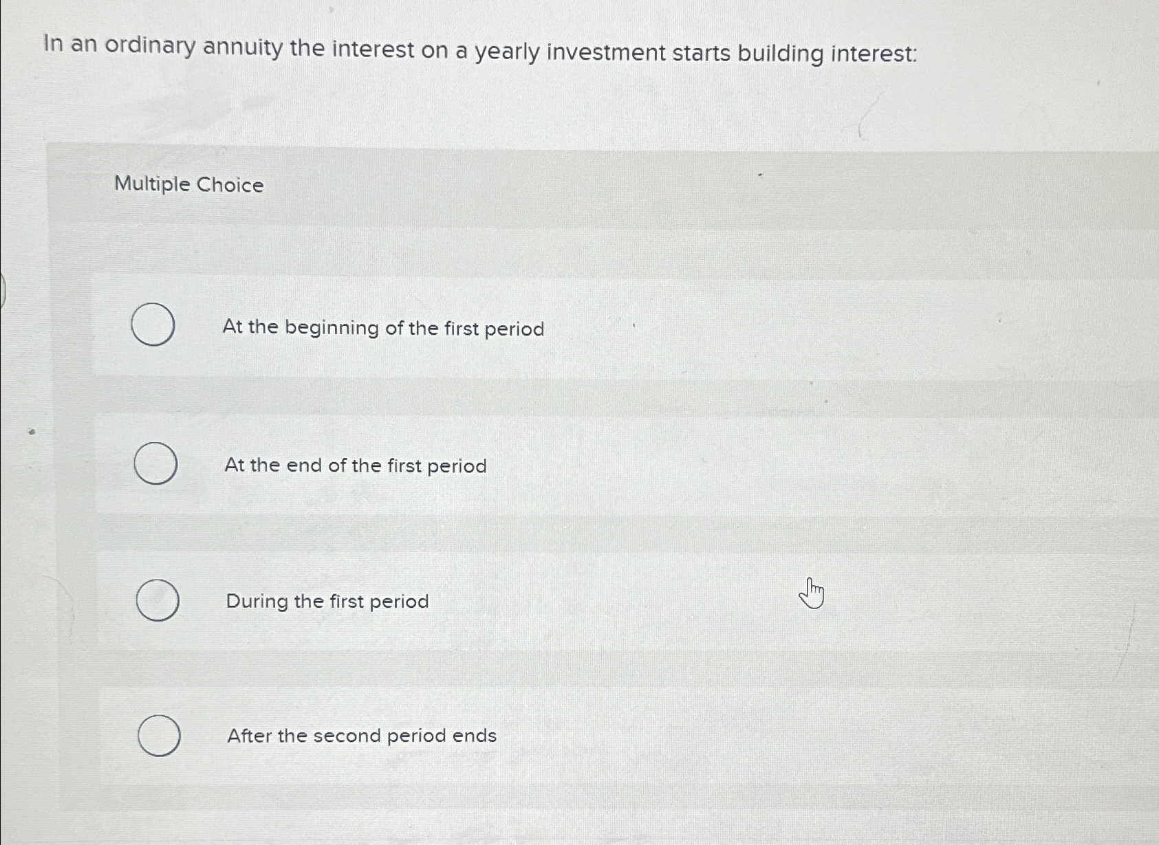 Solved In an ordinary annuity the interest on a yearly | Chegg.com