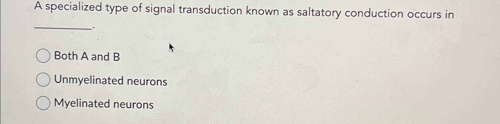 Solved A specialized type of signal transduction known as | Chegg.com