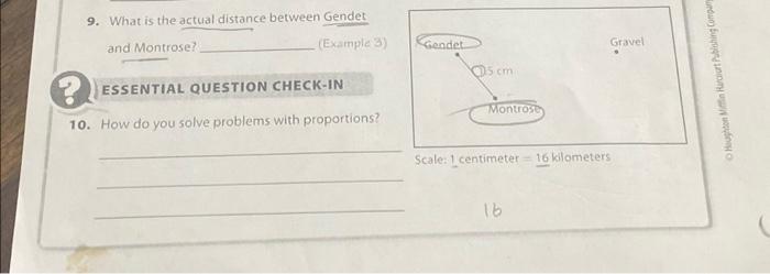 Solved 9. What is the actual distance between Gendet and | Chegg.com