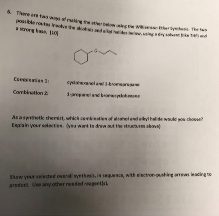 Solved there are two ways of making the ether below usinf | Chegg.com