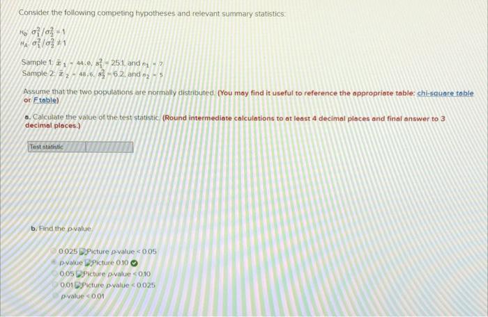 Solved Consider the following competing hypotheses and | Chegg.com