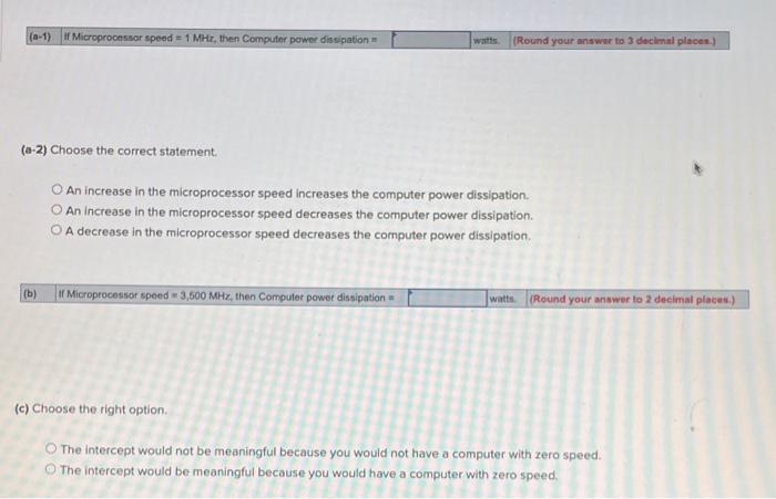 Solved Section Exercise 12-10 (Algo) The fitted regression | Chegg.com