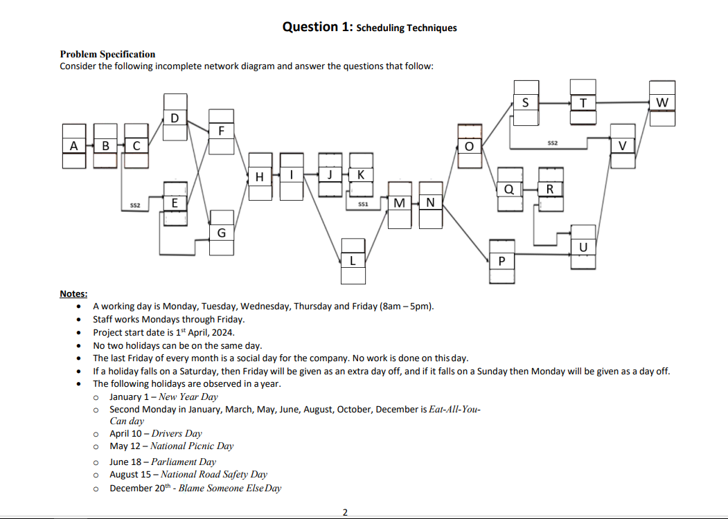 b) ﻿Create an activity table showing the predecessors | Chegg.com