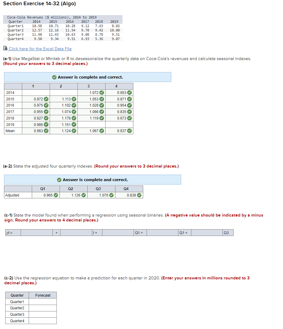 Section Exercise 14-32 (Algo)Click here for the Excel | Chegg.com