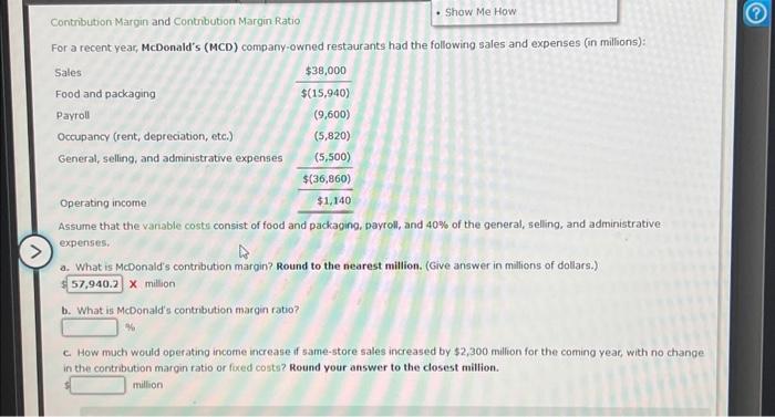Solved Contribution Margin and Contribution Margin Ratio For | Chegg.com
