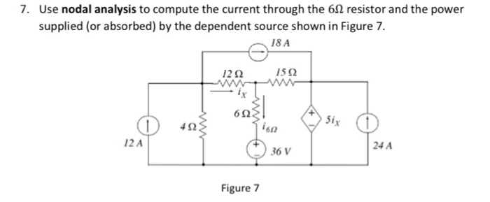Solved use nodal analysis to compute the current through the | Chegg.com