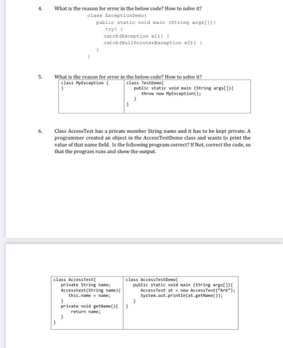 Solved 4. What is the reason for error in the below code? | Chegg.com