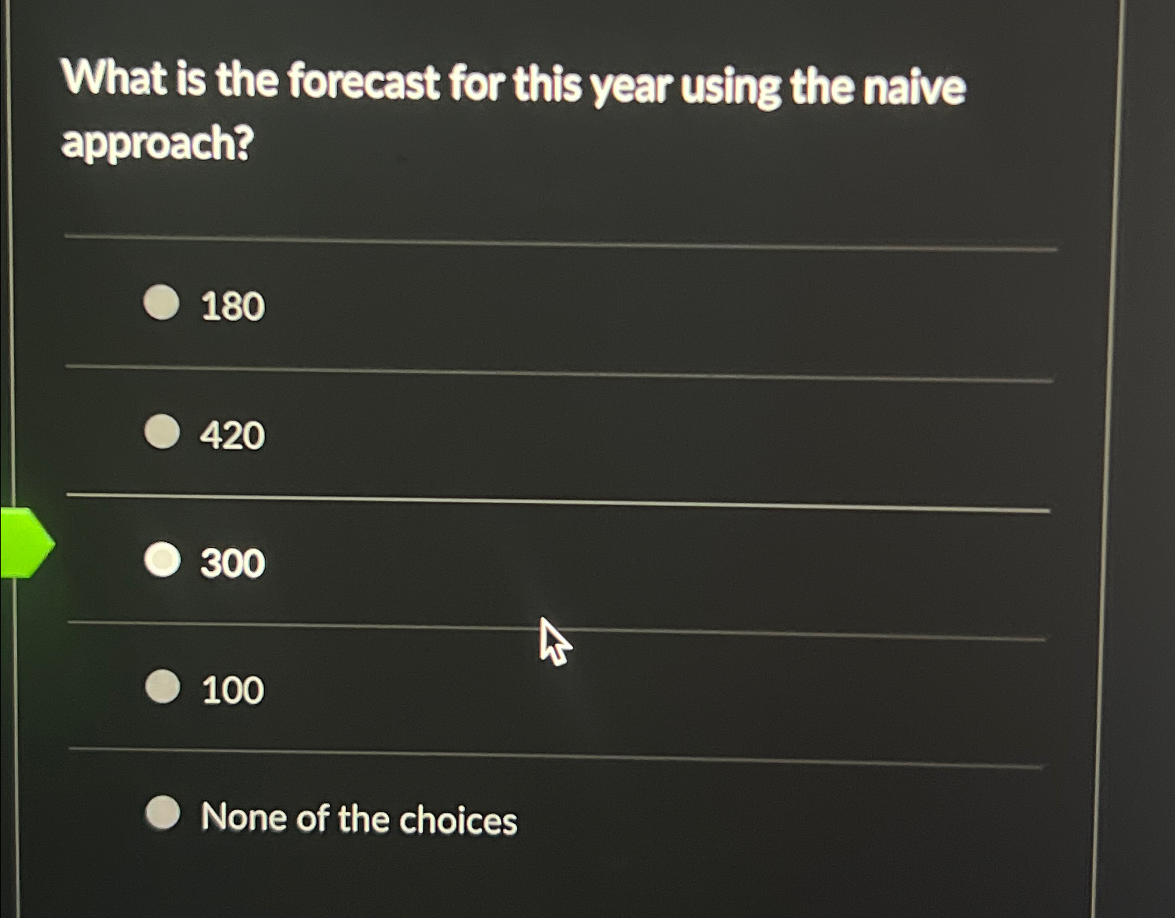 Solved What is the forecast for this year using the naive | Chegg.com
