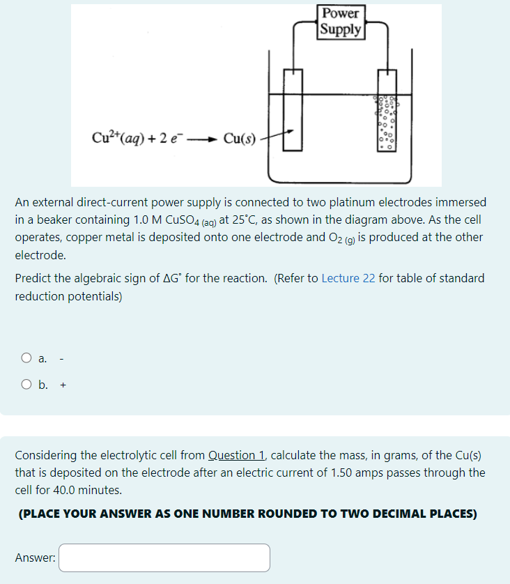 Solved An external direct-current power supply is connected | Chegg.com