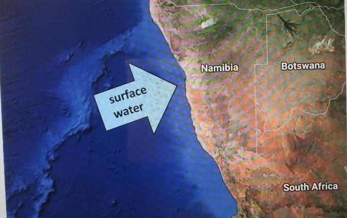 Solved this map shows western coast of Nambia in the | Chegg.com