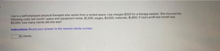 Solved Lisa is a seif-employed physical therepist who works | Chegg.com