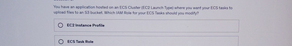 Solved You have an application hosted on an ECS Cluster (EC2 | Chegg.com