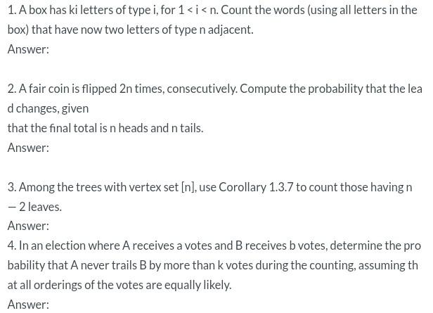 1. A box has ki letters of type i, for 1 | Chegg.com