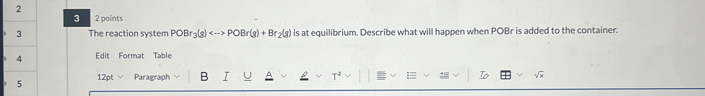 Solved 233 2 ﻿pointsThe reaction system | Chegg.com