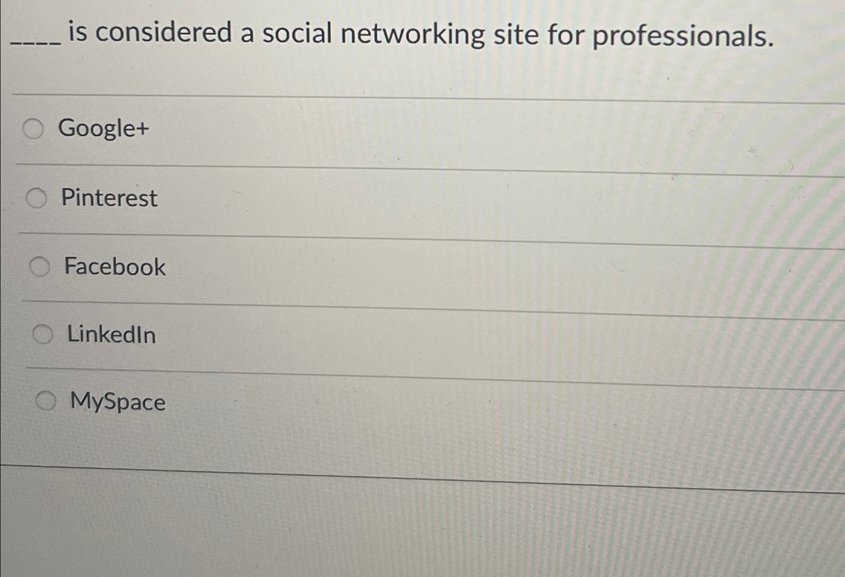 Solved is considered a social networking site for | Chegg.com