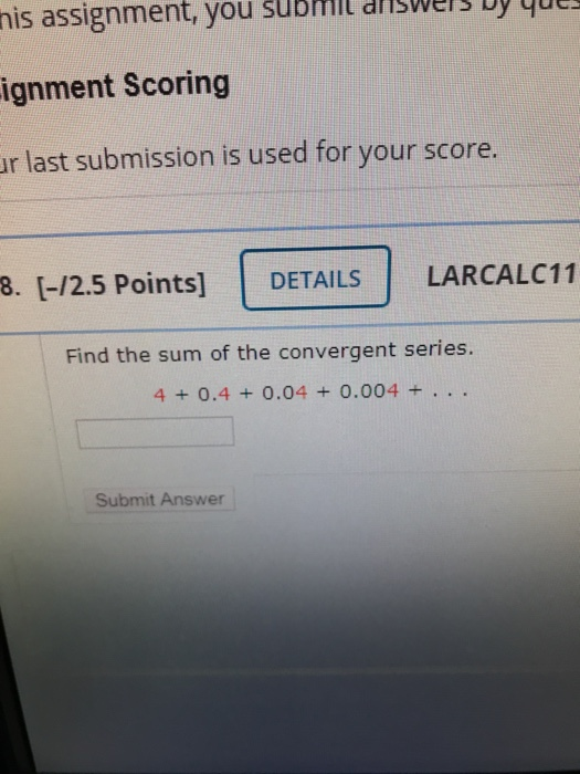 Solved nis assignment, you su ignment Scoring ar last | Chegg.com