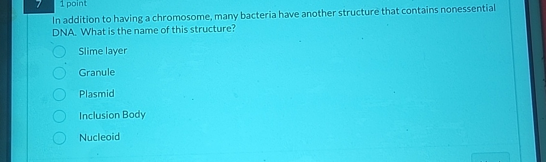 Solved 71 ﻿pointIn addition to having a chromosome, many | Chegg.com