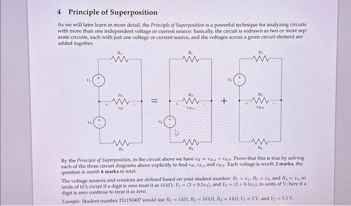 Solved 4 Principle of Superposition As we will later learn | Chegg.com