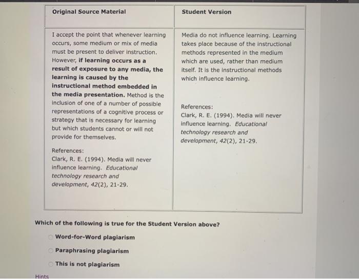 Solved Original Source Material Student Version Media do not | Chegg.com