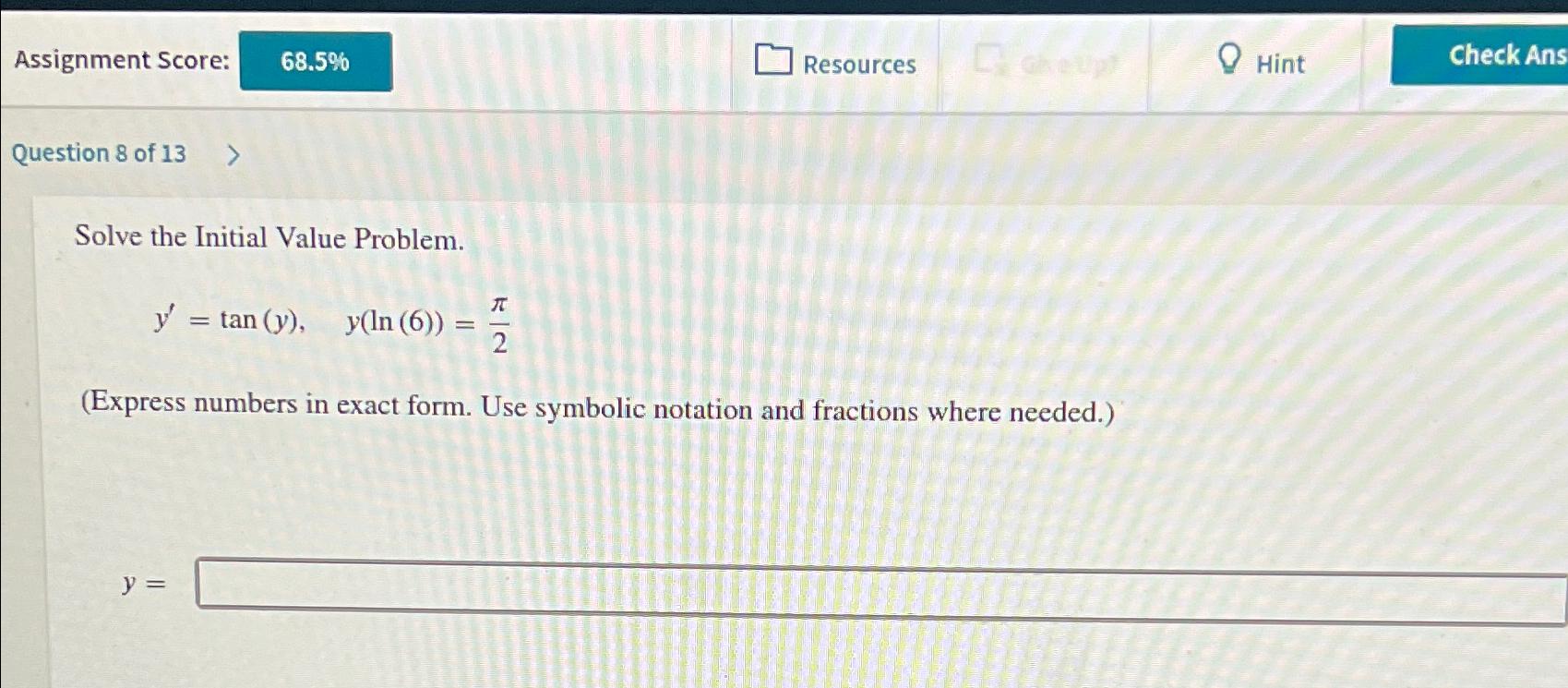 Solved Assignment Score Resourceshintquestion 8 ﻿of 13solve
