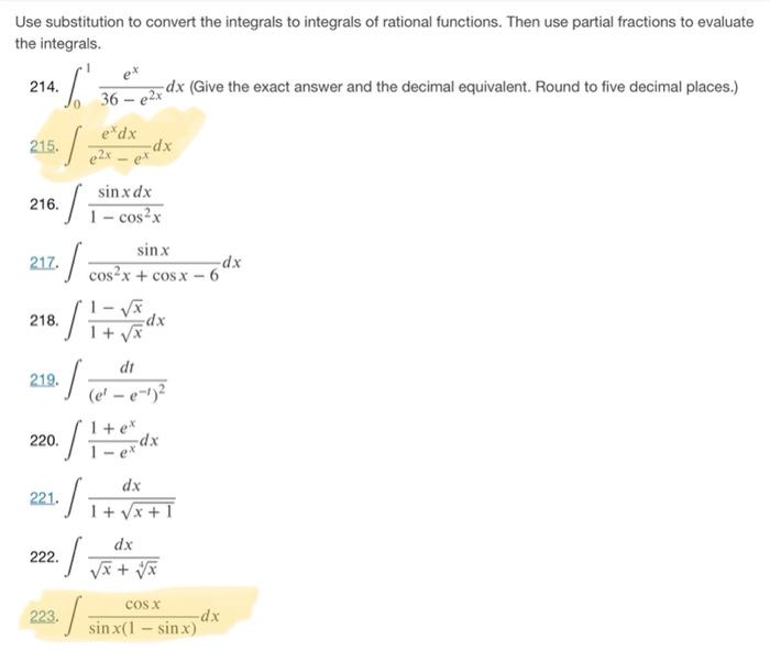 Solved Use substitution to convert the integrals to | Chegg.com