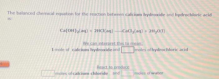 Solved Interpret the following equation for a chemical | Chegg.com