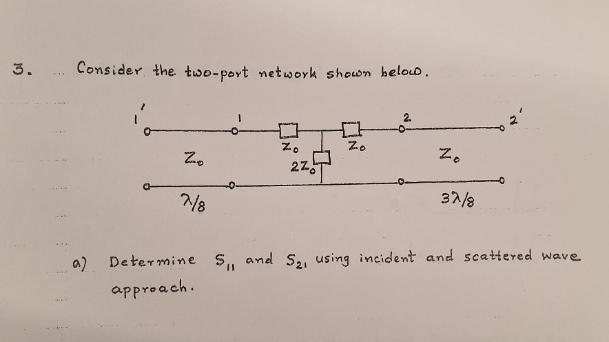 Solved Consider the two port network shown below.a) | Chegg.com