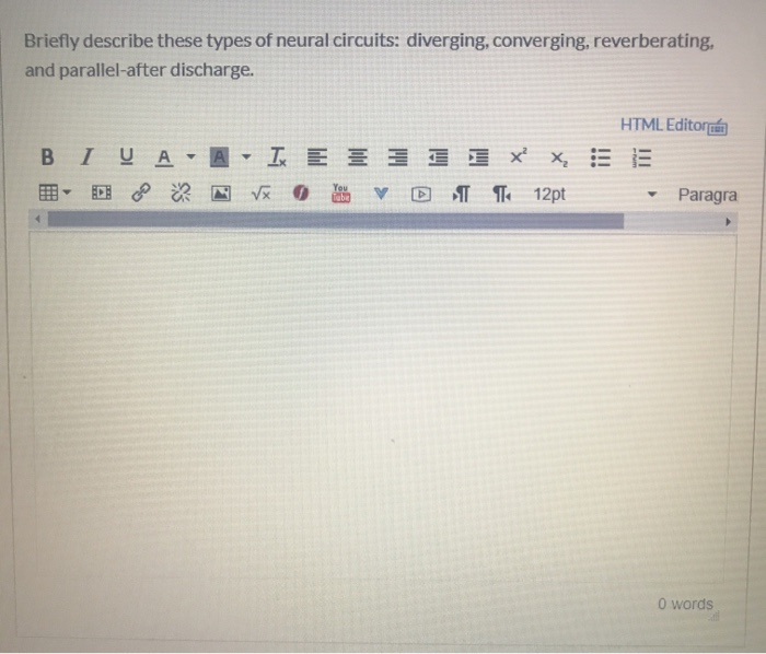Solved Briefly describe these types of neural circuits: | Chegg.com