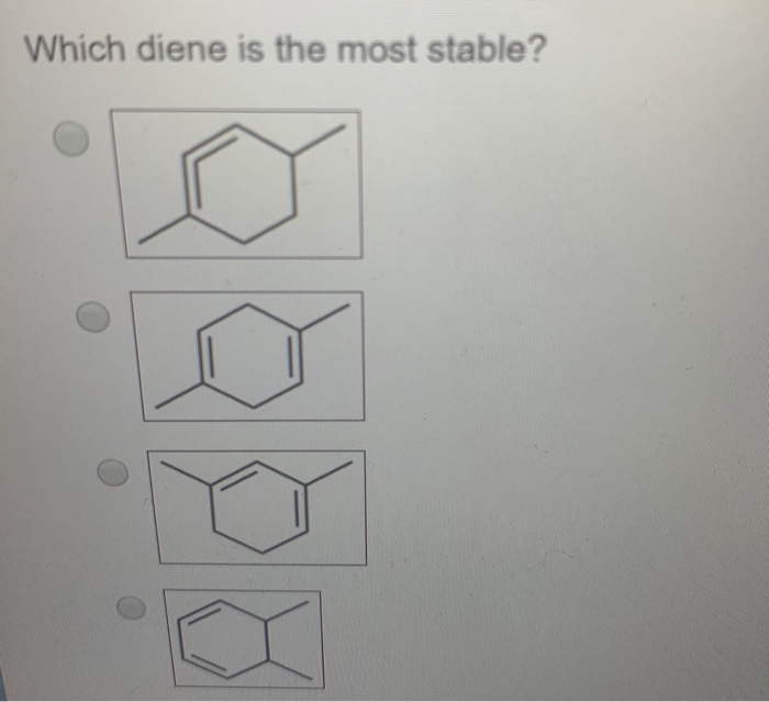 Solved Which diene is the most stable? | Chegg.com