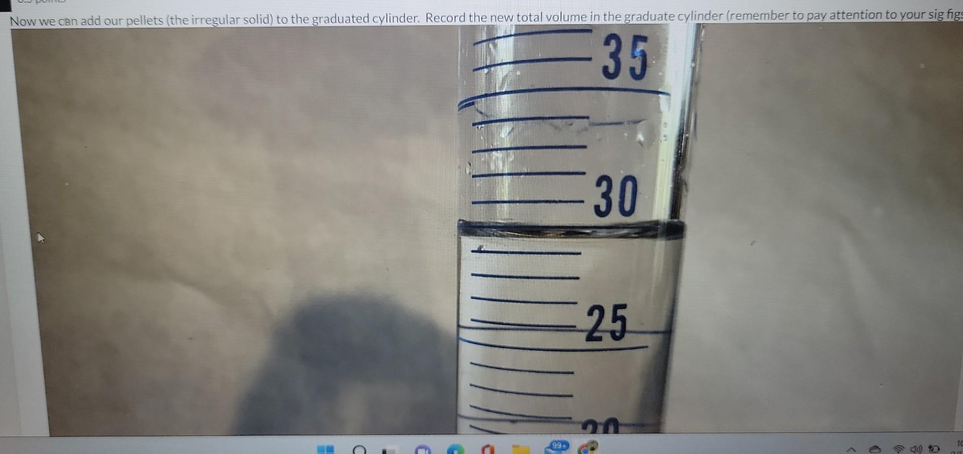 Solved cylinder partially filled with water. The graduated | Chegg.com