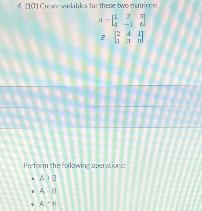 Solved This should be answered using the matlab program 4. | Chegg.com