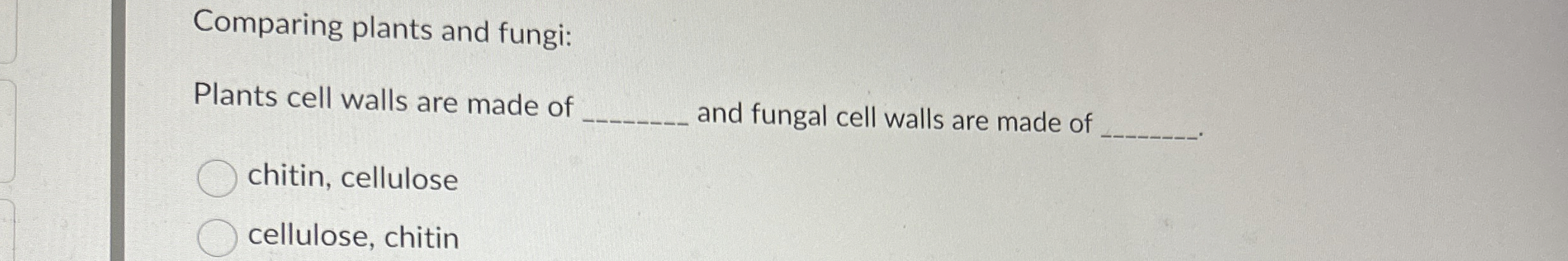 High Quality SOLUTION Comparing plants and fungi:Plants cell walls are ... High Quality SOLUTION Comparing plants and fungi:Plants cell walls are ...