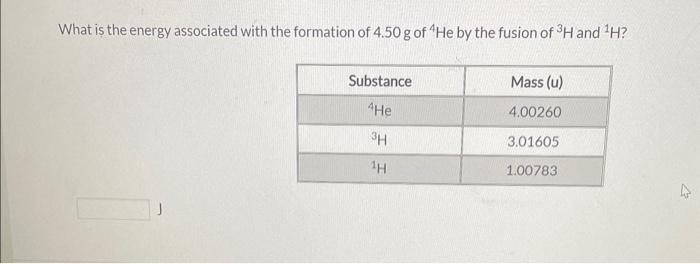 Solved What is the energy associated with the formation of | Chegg.com