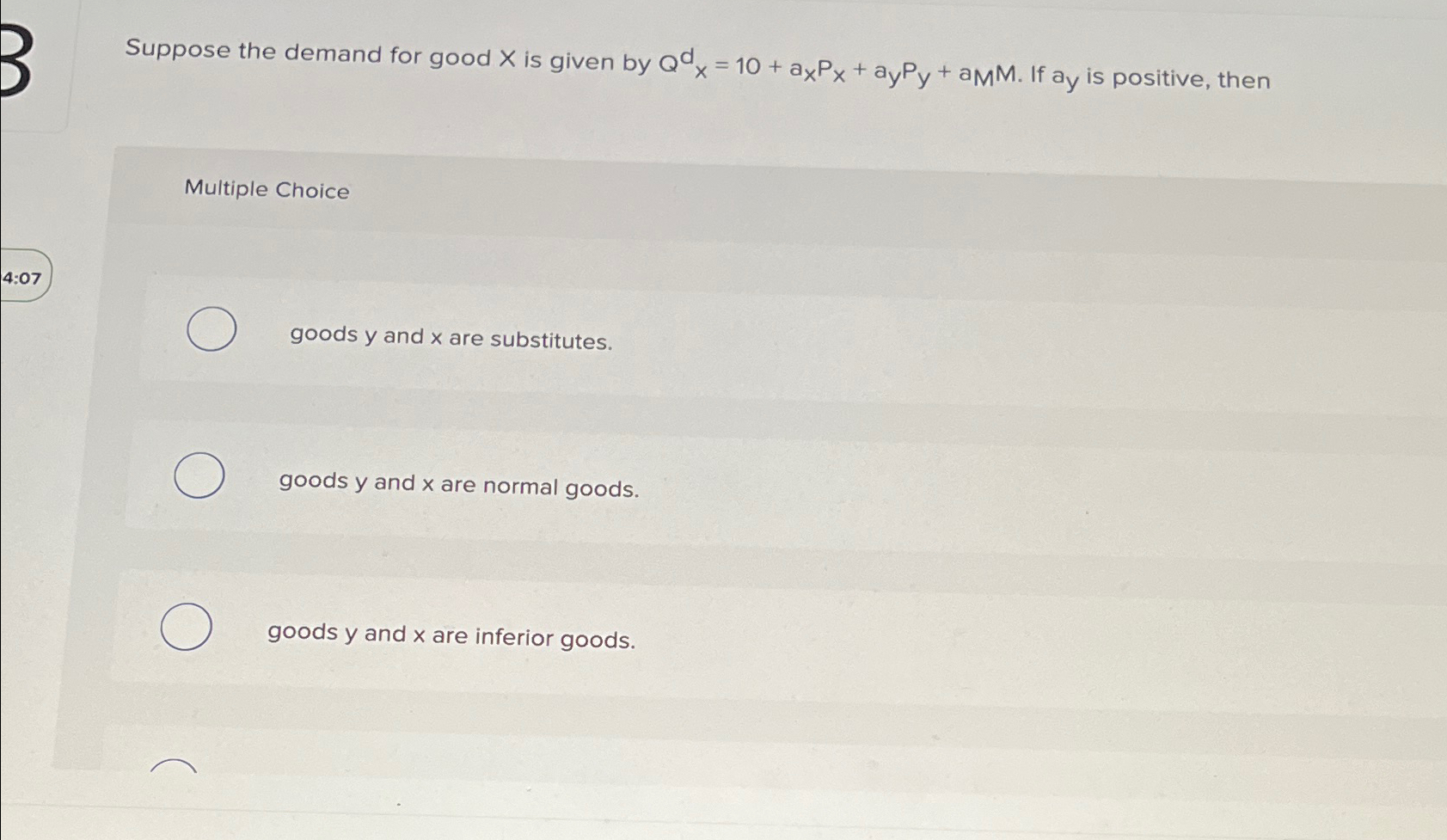Solved Suppose the demand for good x ﻿is given by | Chegg.com