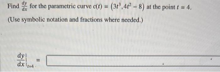 Solved Find the parametric equation for the curve | Chegg.com