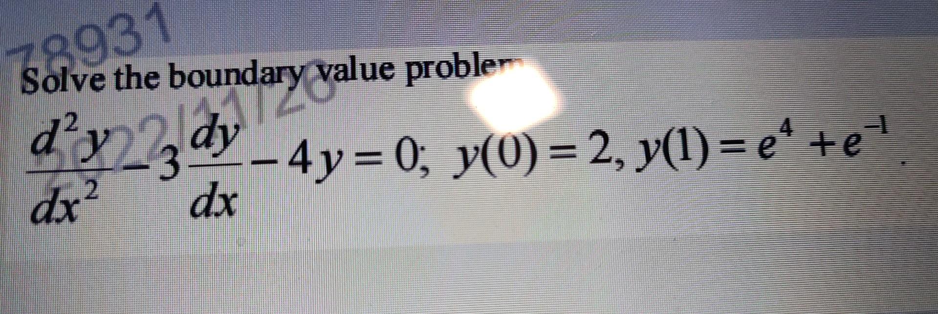 Solved Solve the boundary value probler | Chegg.com