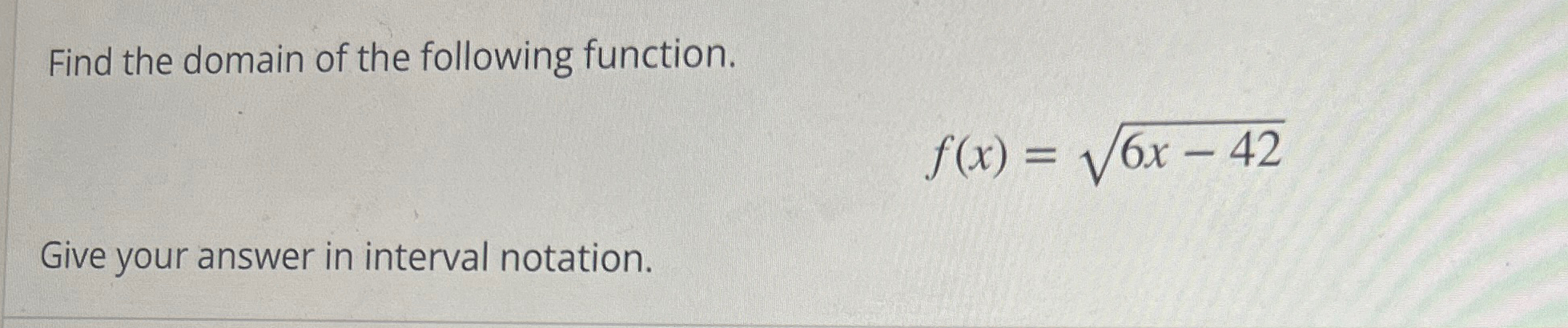 Solved Find the domain of the following | Chegg.com