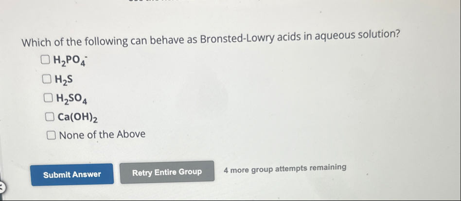 Solved Which of the following can behave as Bronsted-Lowry | Chegg.com