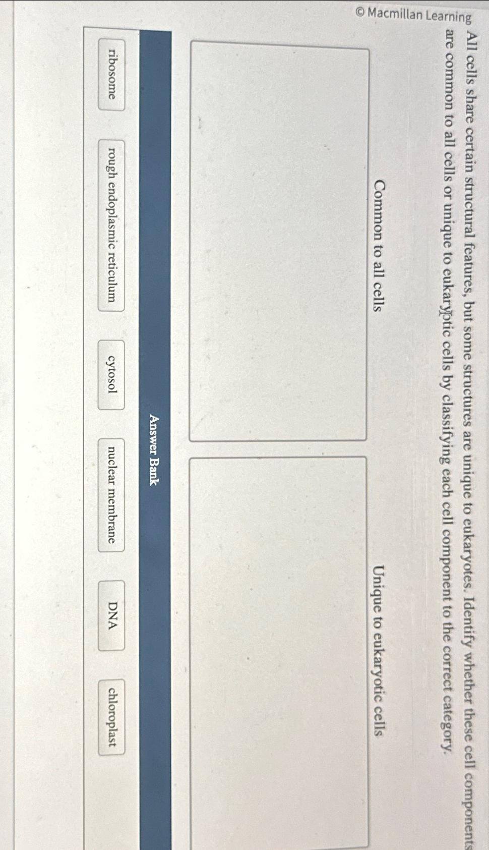 Solved All cells share certain structural features, but some | Chegg.com