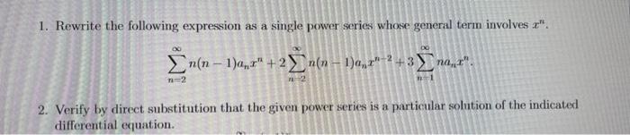 Solved 1. Rewrite the following expression as a single power | Chegg.com
