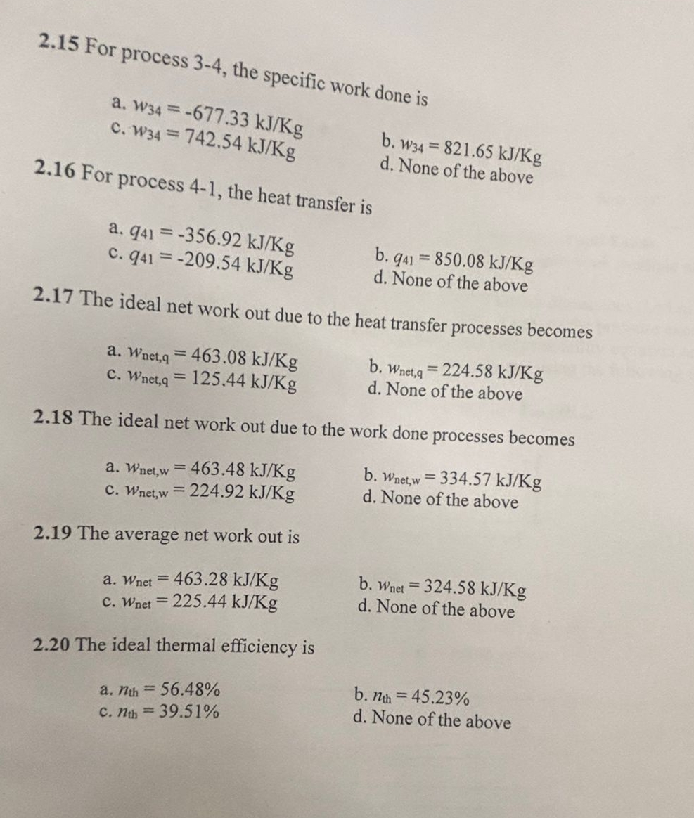 Solved (100 ﻿Points) ﻿Fully analyze the ideal cycle, | Chegg.com