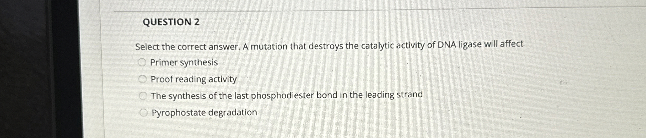 Solved QUESTION 2Select the correct answer. A mutation that | Chegg.com