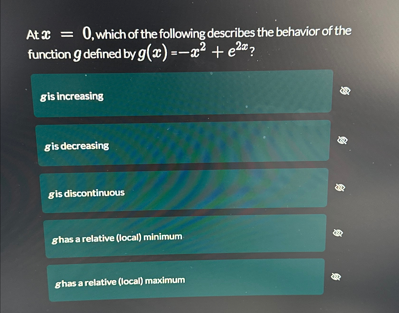Solved At B=0, ﻿which of the following describes the | Chegg.com