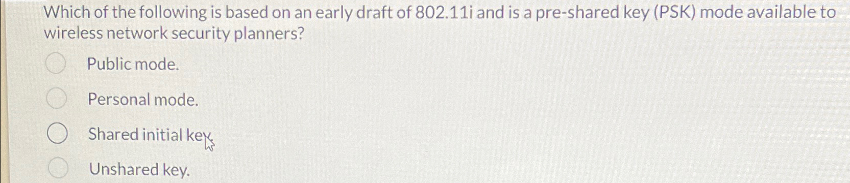 Solved Which of the following is based on an early draft of | Chegg.com