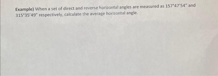 Solved Example) When a set of direct and reverse horizontal | Chegg.com
