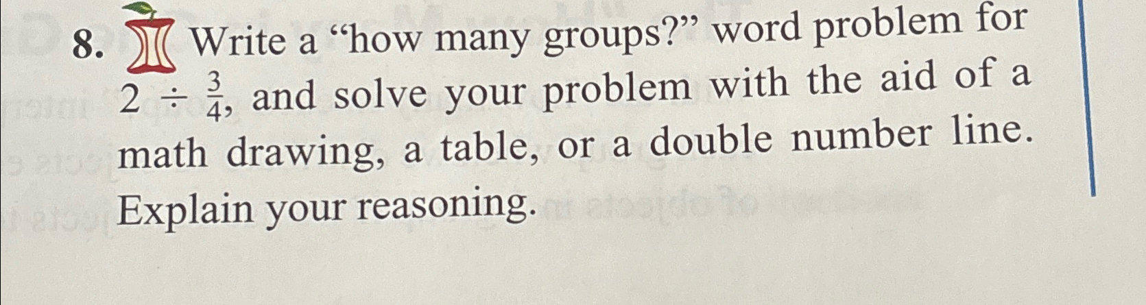 Solved Write a "how many groups?" word problem for 2÷34, | Chegg.com