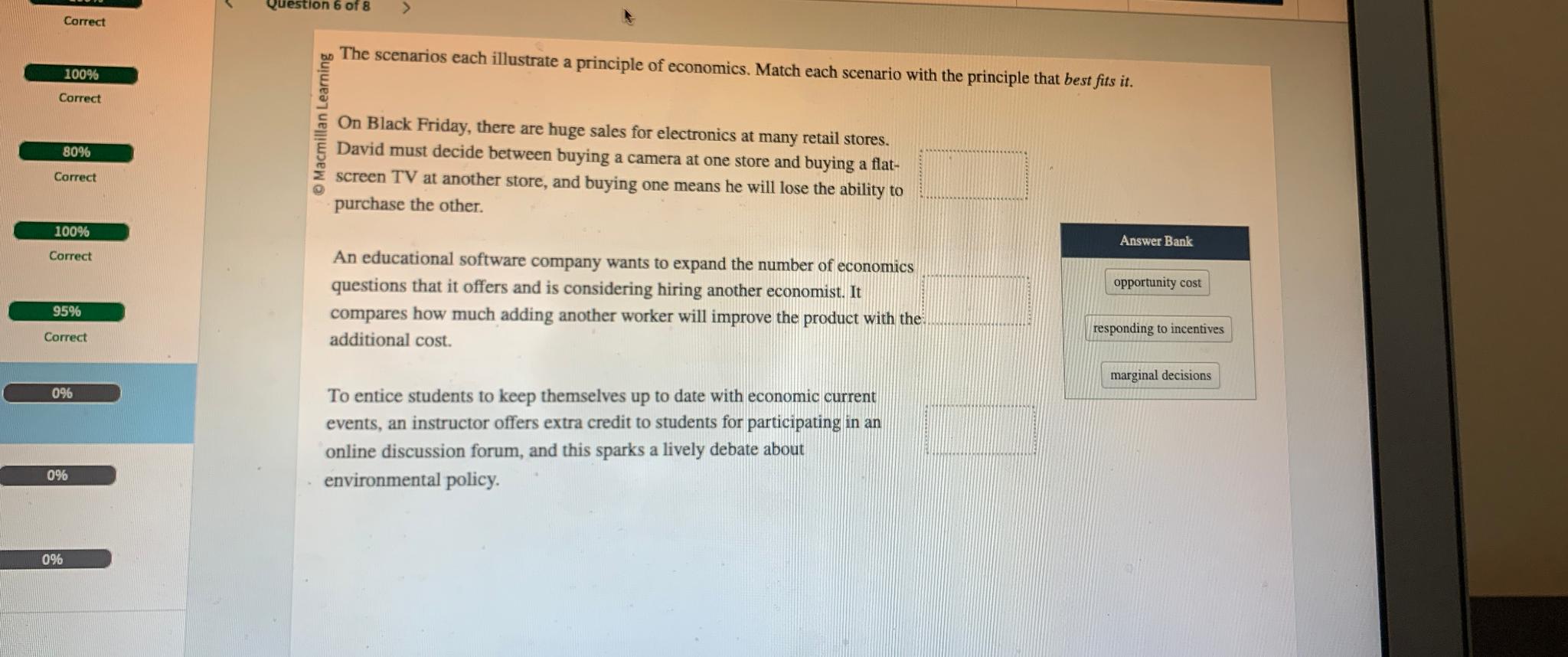 Solved The scenarios each illustrate a principle of | Chegg.com